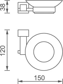 Novaservis - Mýdlenka sklo Titania Anet chrom, 66336,0