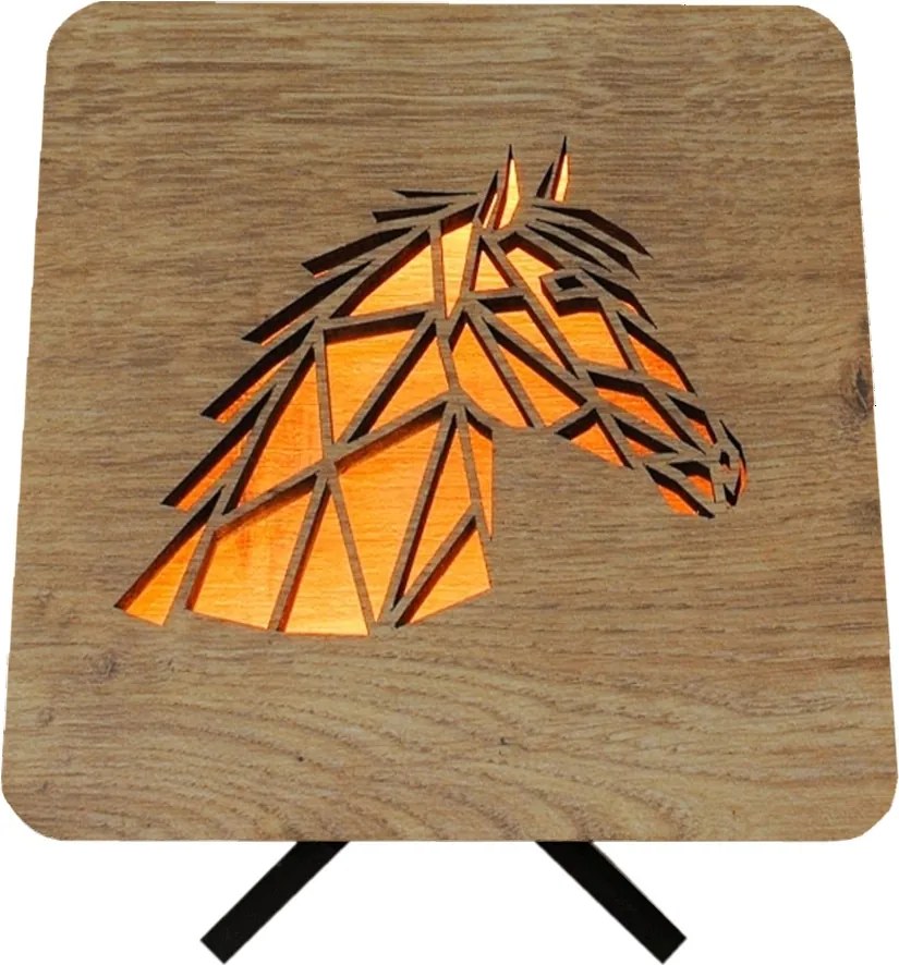 Li-Go "Hlava koně" lampa 19x19 cm provedení povrchu: černá s patinou