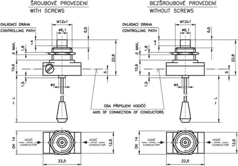Vypínač Desko 3274-018901 tahový vestavný 2A 250V