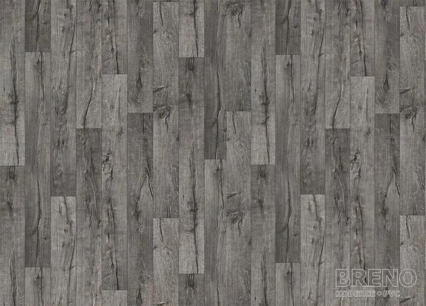 Breno PVC CALLISTO Hunter Oak S92 - šedé dřevo, šíře 200 cm