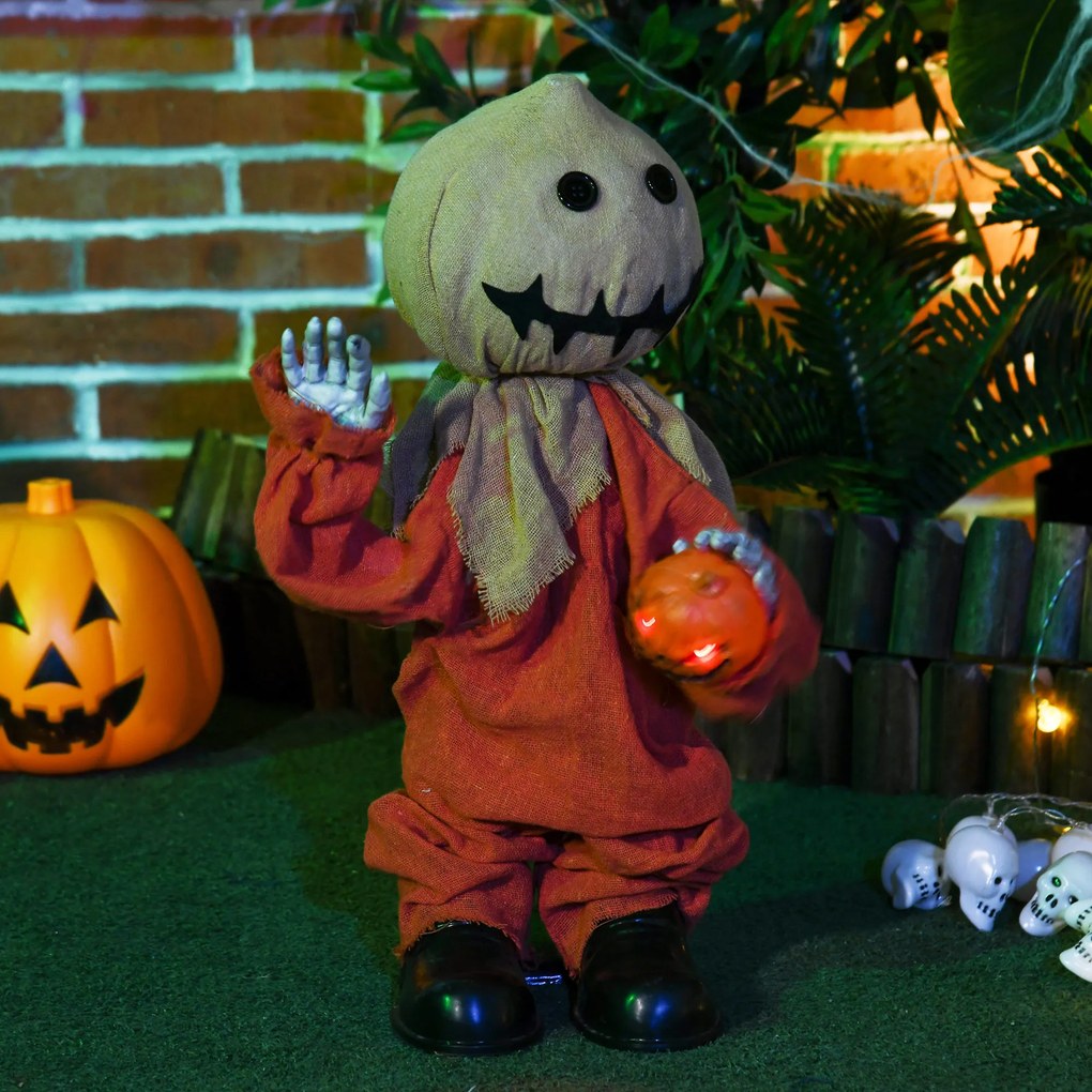 HOMCOM Strašák Halloween dekorace, pohyblivý, vydává zvuky, na baterie