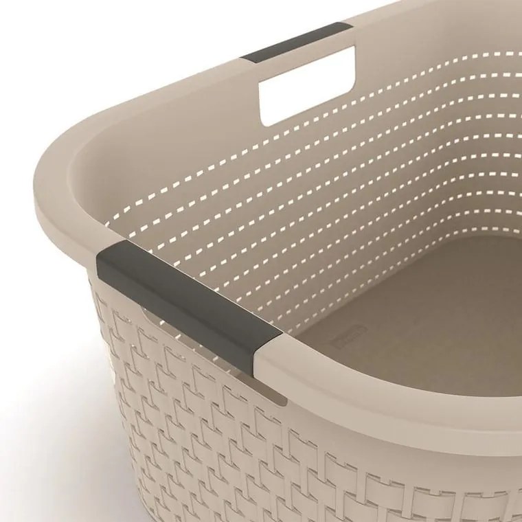 Koš na čisté prádlo COUNTRY cappuccino, 40 l
