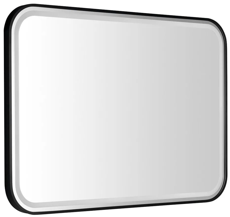 Sapho CETIS zrcadlo s LED osvětlením 100 x 70 cm černá mat CT100