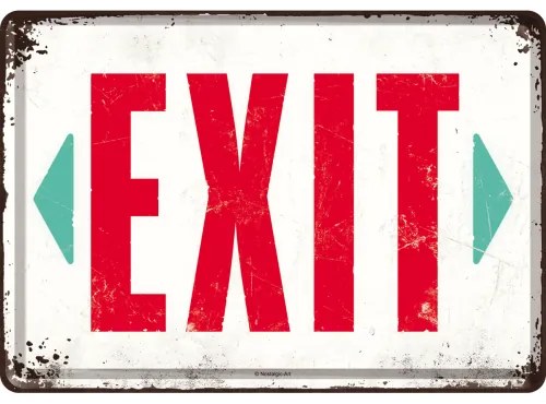 Postershop Plechová pohlednice - Exit