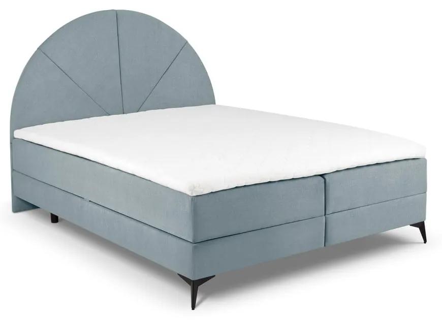 Světle modrá boxspring postel s úložným prostorem 180x200 cm Sunset – Cosmopolitan Design