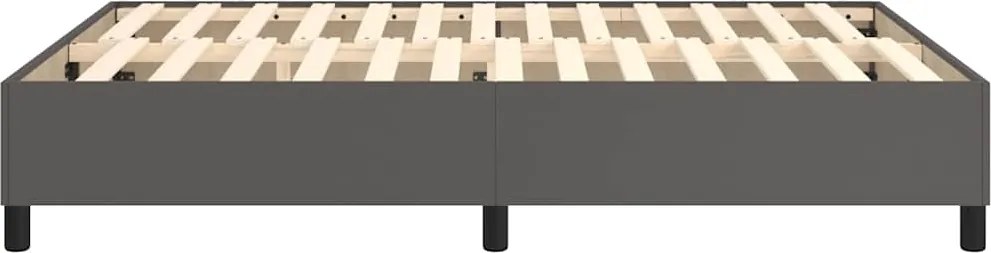 Rám postele s boxspringem šedá 140 x 190 cm umělá kůže 3121045