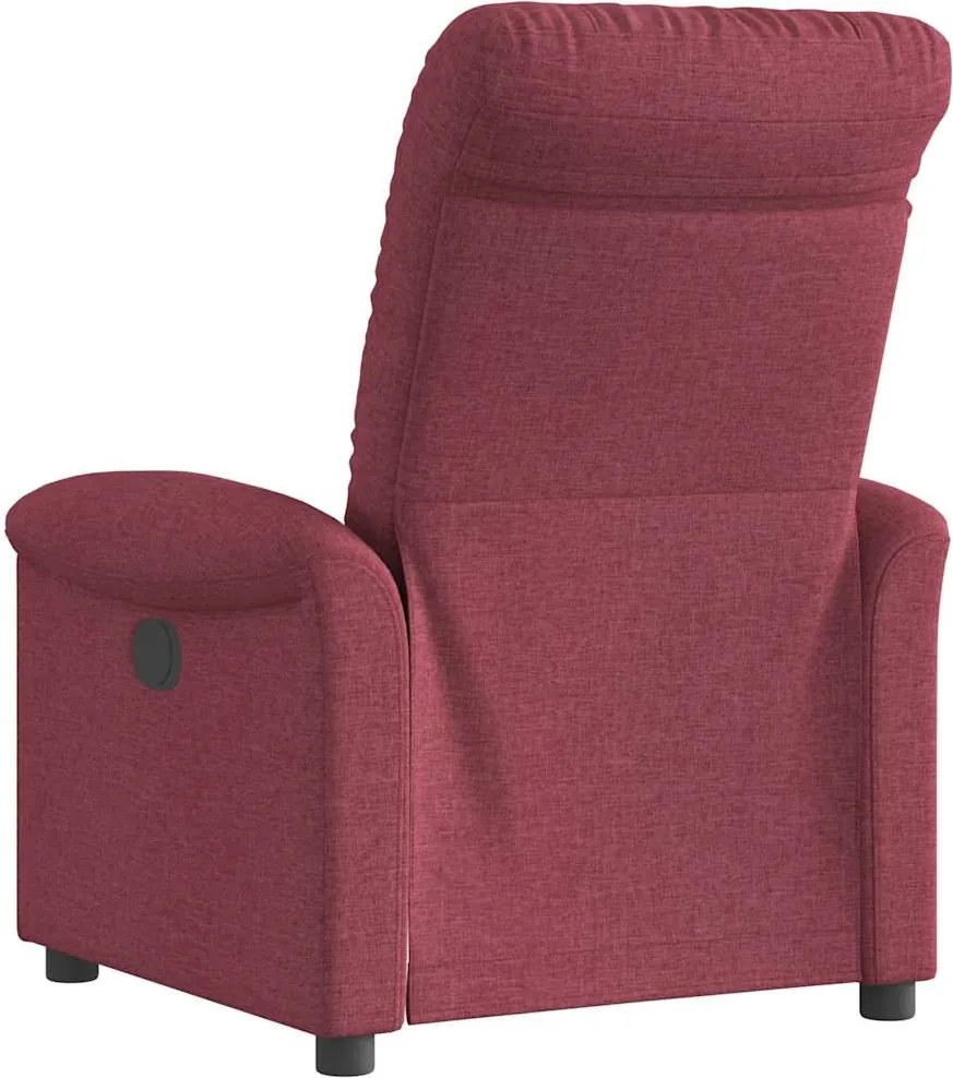 Elektrické polohovací křeslo vínové textil 3303237