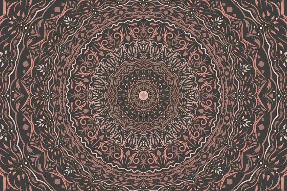 Samolepící tapeta Mandala ve vintage stylu - 300x200 cm