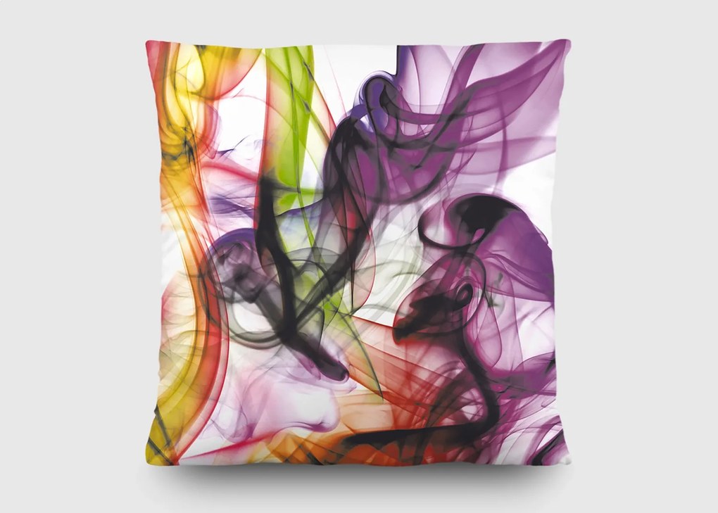 Dekorativní polštářek Barevný Magický Kouř | 45 x 45 cm | DCN3601