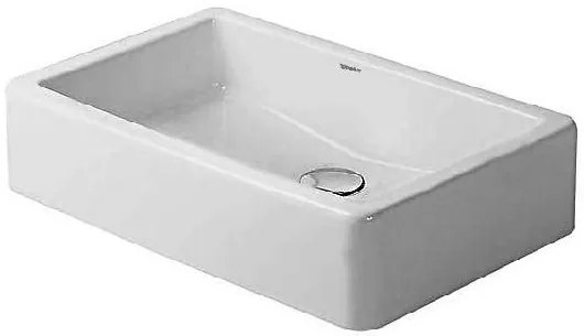 Duravit Vero - Umyvadlo na desku, 60x38 cm, bez přepadu, bez otvoru pro baterii, WonderGliss, bílá 04556000001