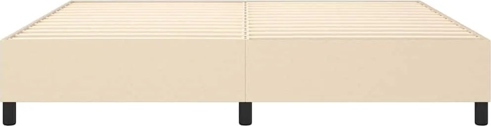 Rám postele s boxspringem krémový 200 x 200 cm textil 3120891
