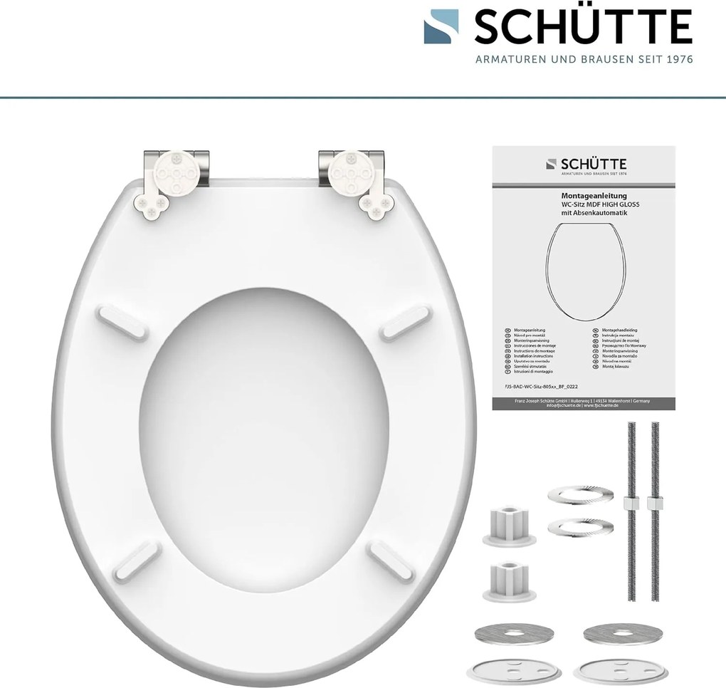 Eisl Sanitär WC prkénko MDF Soft Close Black Stone High Gloss 80535