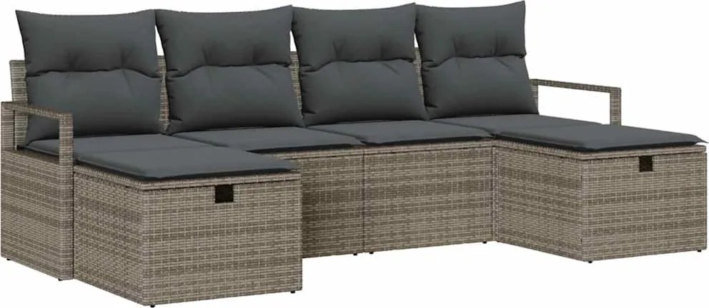 Set pohovek 5 ks polyratan 3360550