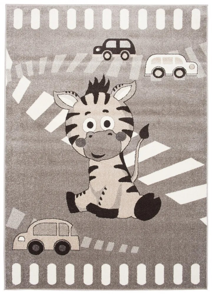 Dětský kusový koberec Zebra béžový, Velikosti 133x190cm