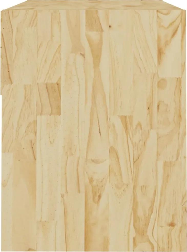 vidaXL Noční stolek 40 x 31 x 40 cm masivní borové dřevo [808063] Barva: Bílá