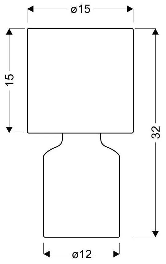 Šedá stolní lampa s textilním stínidlem (výška 32 cm) Iner – Candellux Lighting