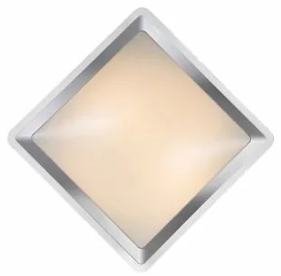 LUCIDE GENTLY-LED Ceiling light Square 12W 3000K IP21 Satin chrome, stropní svítidlo