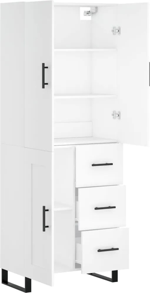 Skříň highboard bílá 69,5 x 34 x 180 cm kompozitní dřevo 3196035