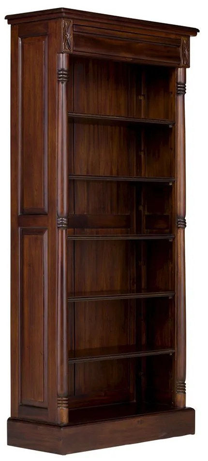 Massive home | Anglická knihovna Windsor 180 cm hnědá masiv mahagon