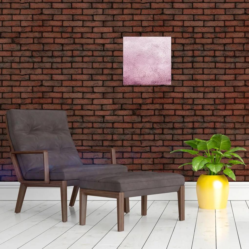 Obraz - Mandala v růžové zdi (30x30 cm)