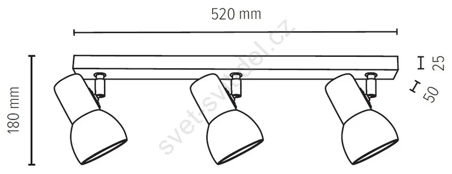 Spot-Light Spot-Light 2224360 - Bodové svítidlo SVENDA 3xE27/60W/230V SP0482