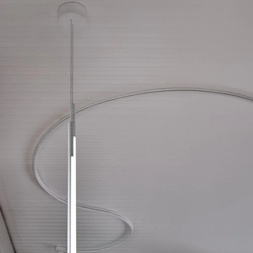 Flos F1906009 My Lines, matně bílé závěsné svítidlo, 2x52W LED 2700K, délka 167cm