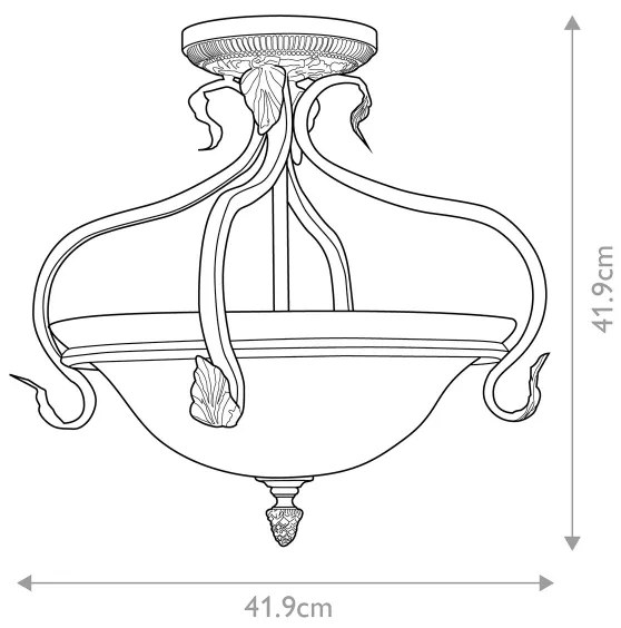 Feiss FE-SONOMAVALLEY-SF - Přisazený lustr SONOMA VALLEY 3xE27/60W/230V