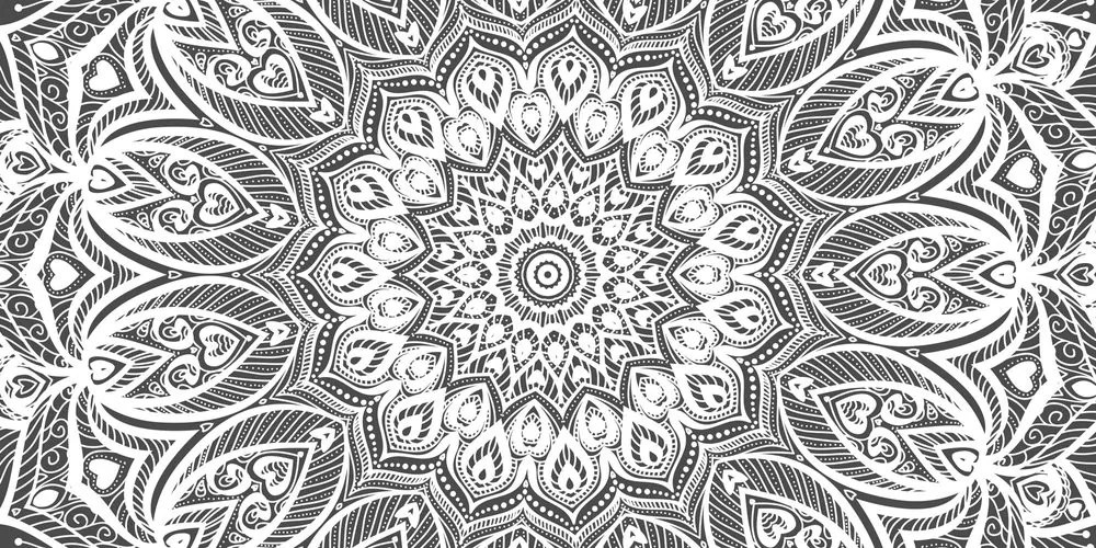 Obraz Mandala harmonie v černobílém provedení