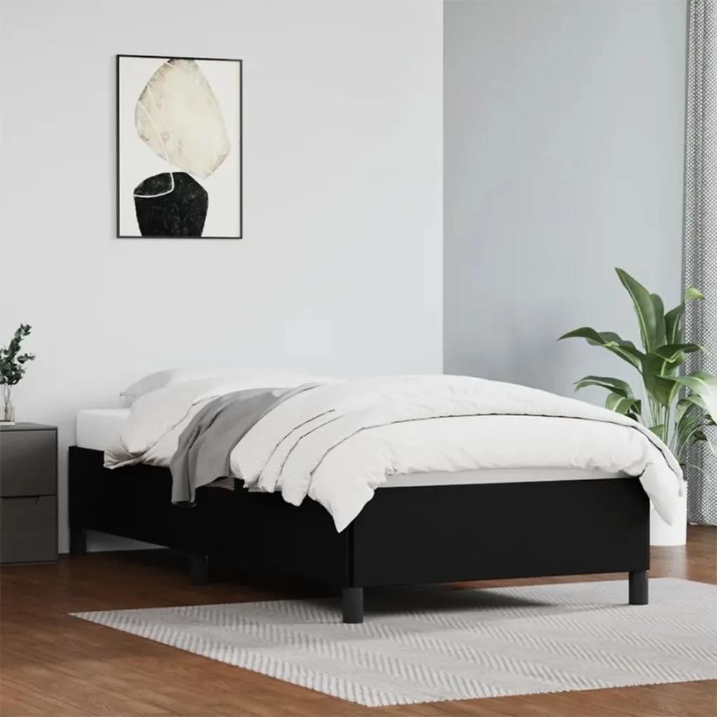 vidaXL Rám postele černý 90 x 190 cm umělá kůže