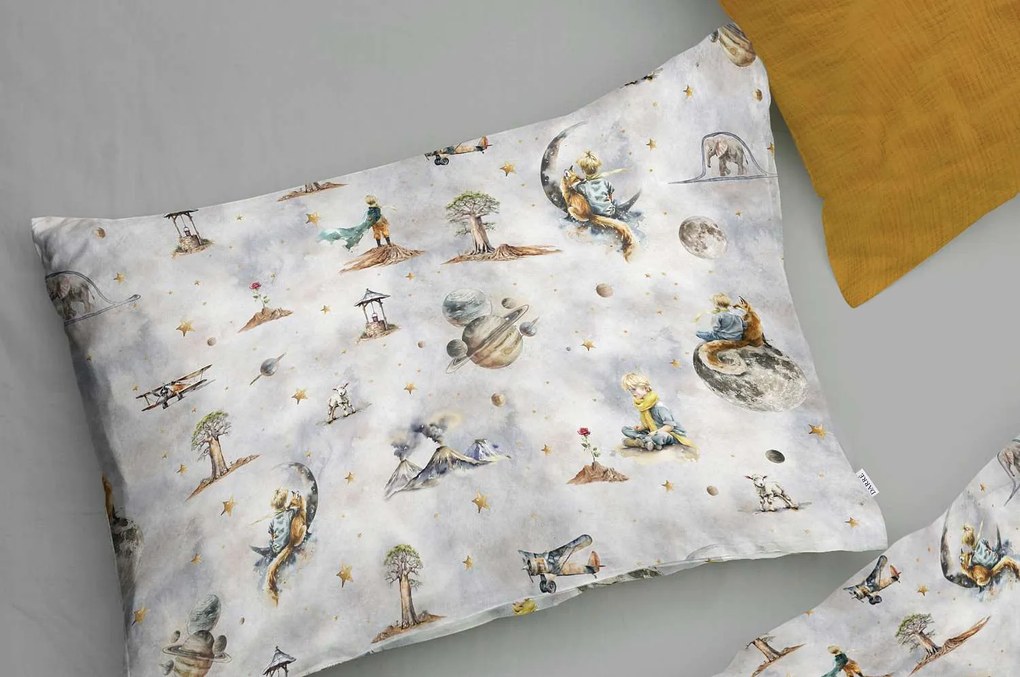 Bavlněné povlečení do postýlky Zasněný Malý princ Velikost: 95 x 130 + 45 x 65