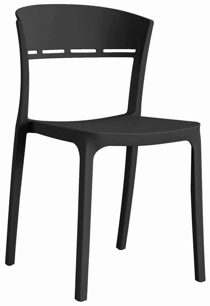 Černá plastová židle COCO