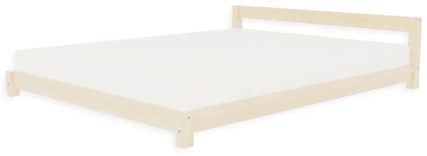 Benlemi Nelakovaná dvoulůžková dřevěná postel COMFY ve scandi stylu 180x200 cm