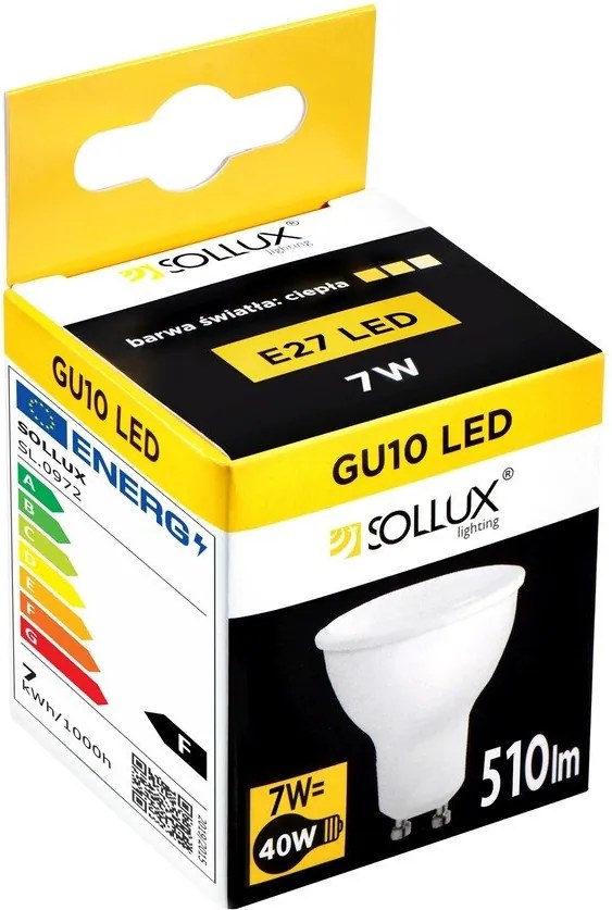Teplá bílá LED žárovka GU10, 7 W – Sollux