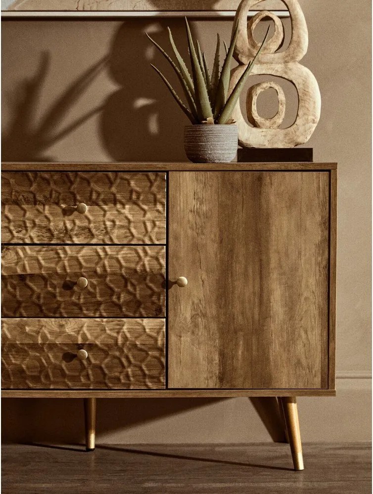 Komoda v tmavě přírodní barvě 114x70x39 cm Frida – Premier Housewares