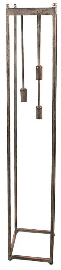 Měděná antik kovová stojací lampa Filinne - 21*21*121 cm E14/max 3*60W