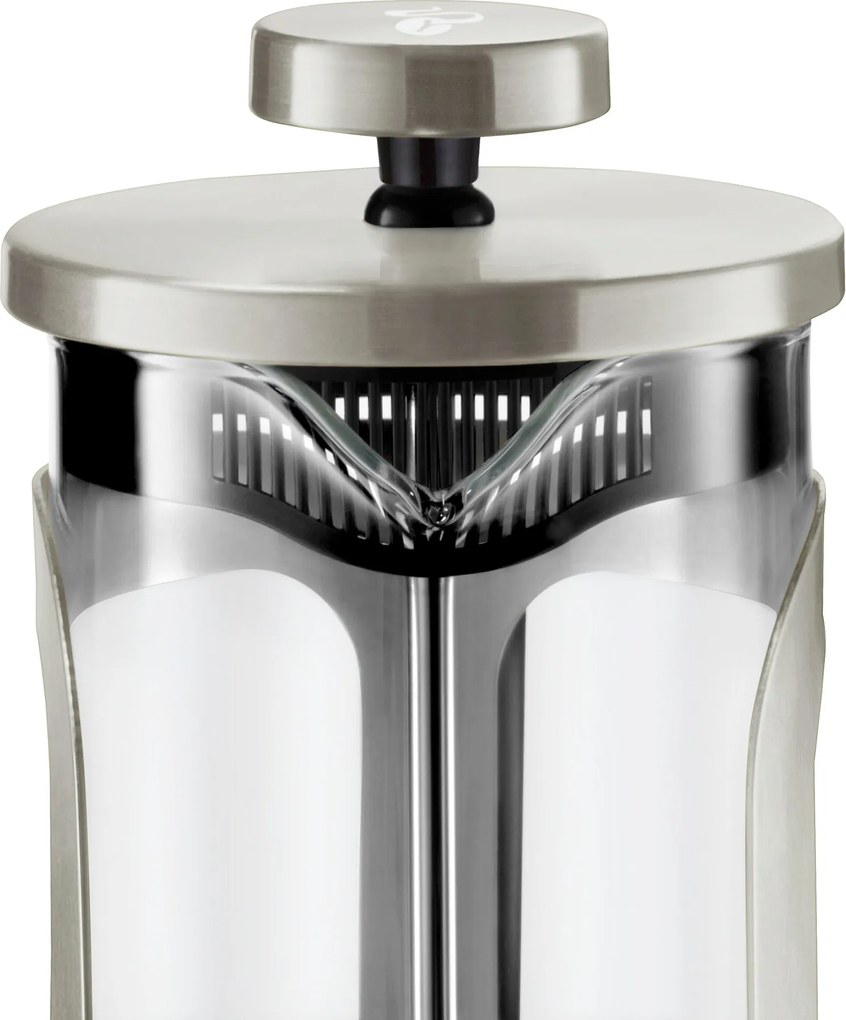 Tchibo - Konvička french press 300 ml - barva: stříbrná