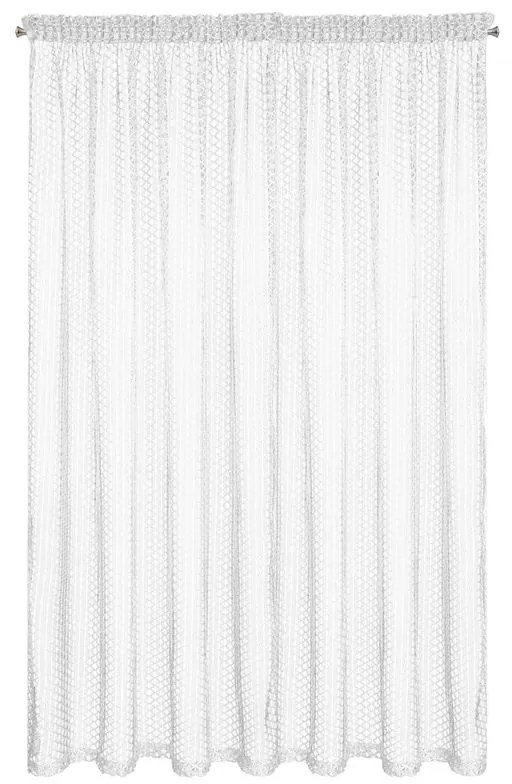 Bílá záclona na pásce AIDEN 300x270 cm
