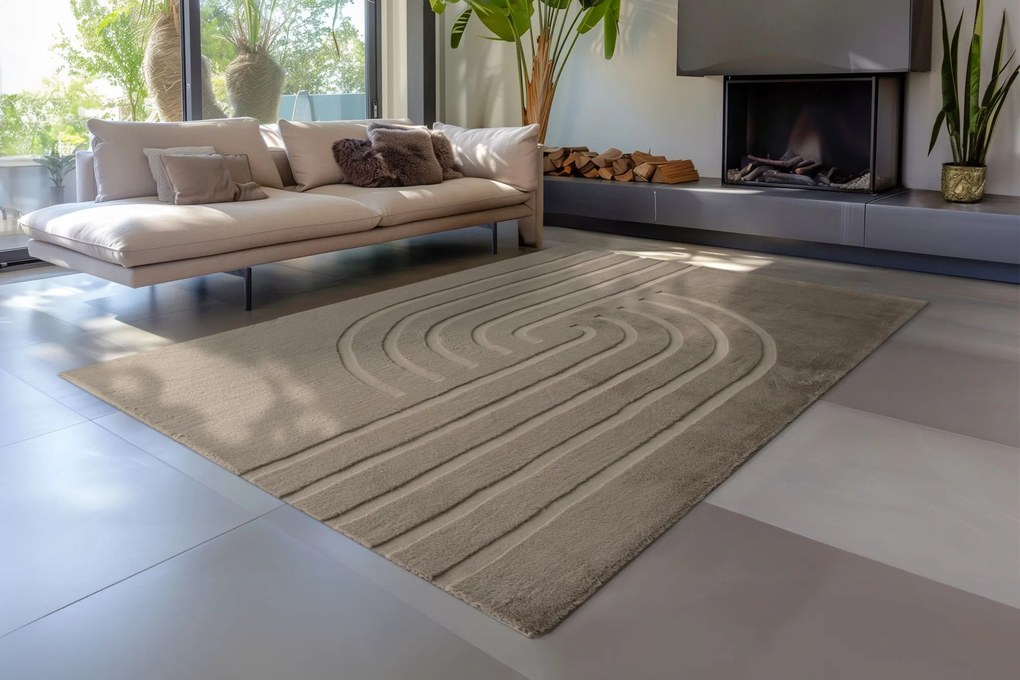 Obsession, Kusový koberec Zen Deluxe 700 Taupe, 160x230, hnědá, ložnice