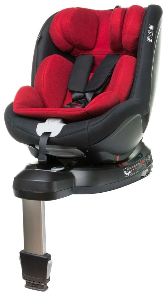 4Baby Autosedačka NANO-FIX 360° 0-18 kg 2022 červená