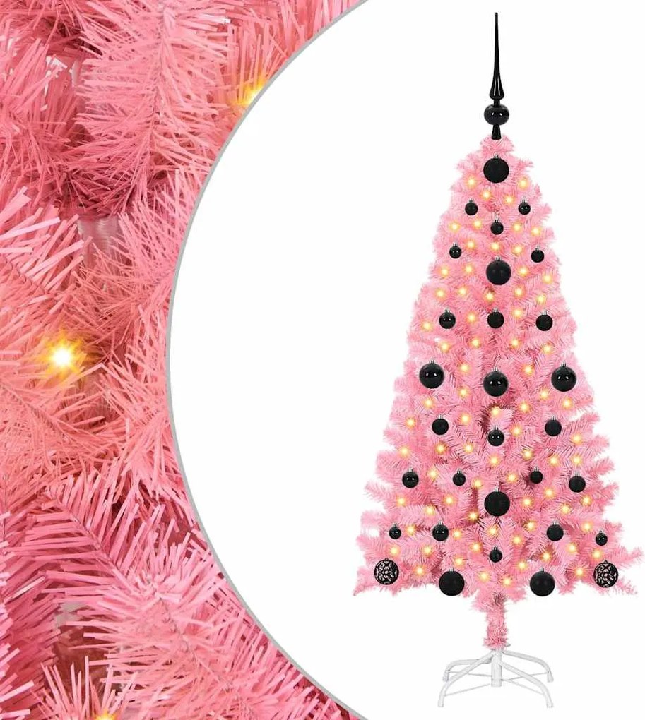 Vánoční stromeček Růžová 120 cm PVC 3396408
