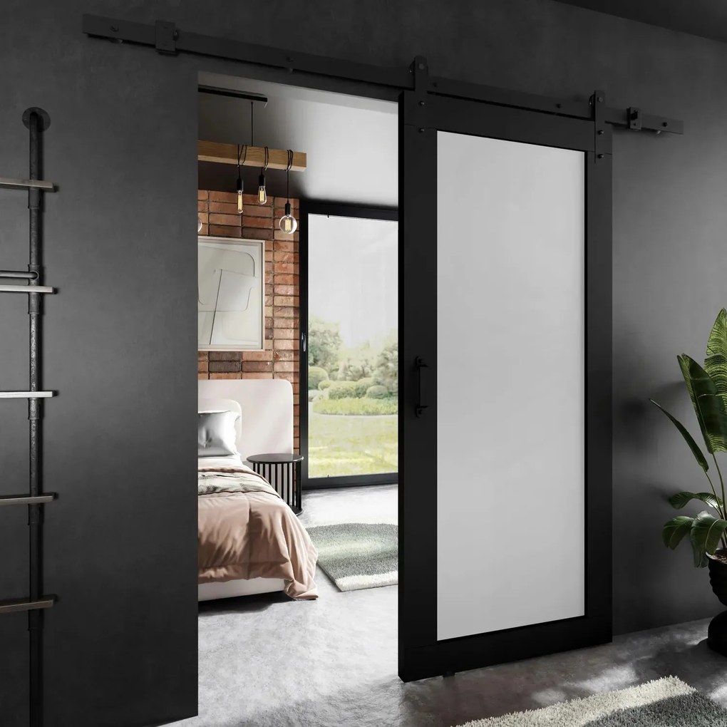 Posuvné dveře LOFT ADIO 1 černý + bílý 80