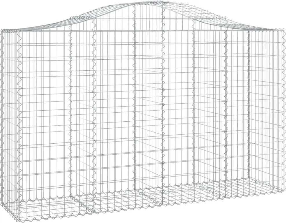 Klenuté gabionové koše 18ks 200x50x120/140cm pozinkované železo 3145675