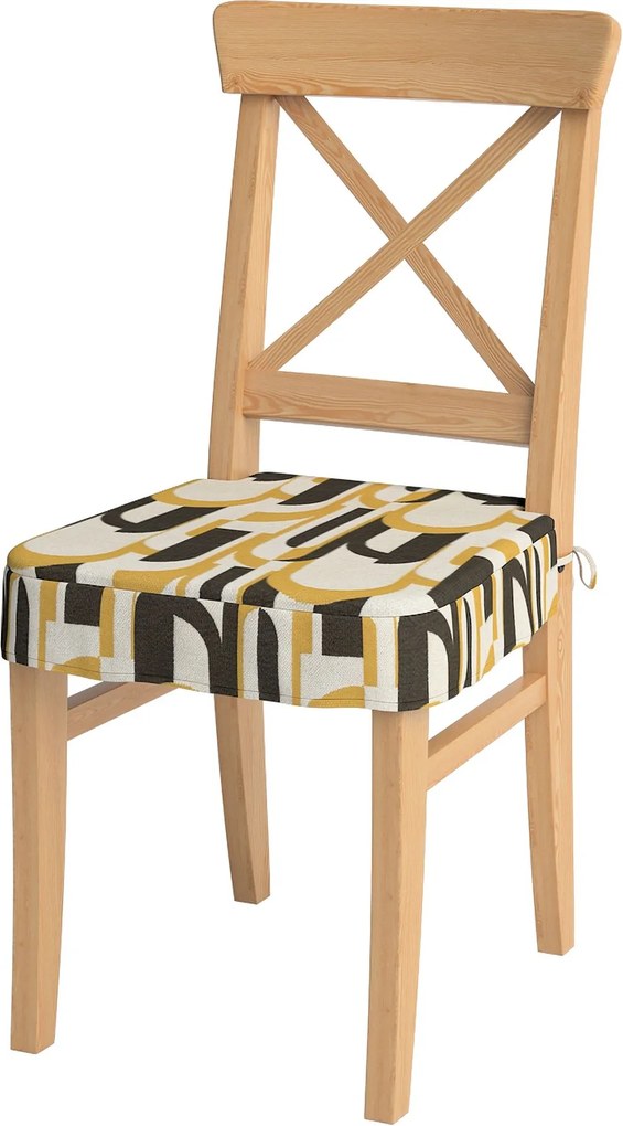 Sedák na židli IKEA Ingolf barva vícebarevná látka pletený vzor, vzorované