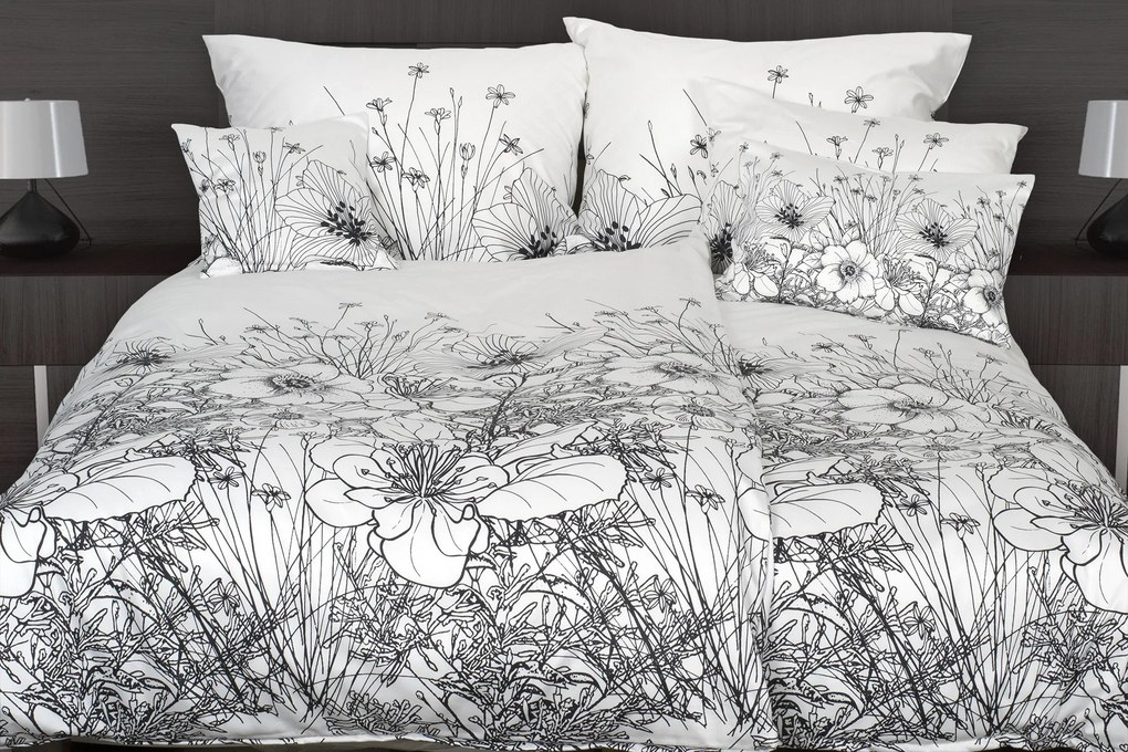 Povlečení s květinovým vzorem Concetta 140x220 cm