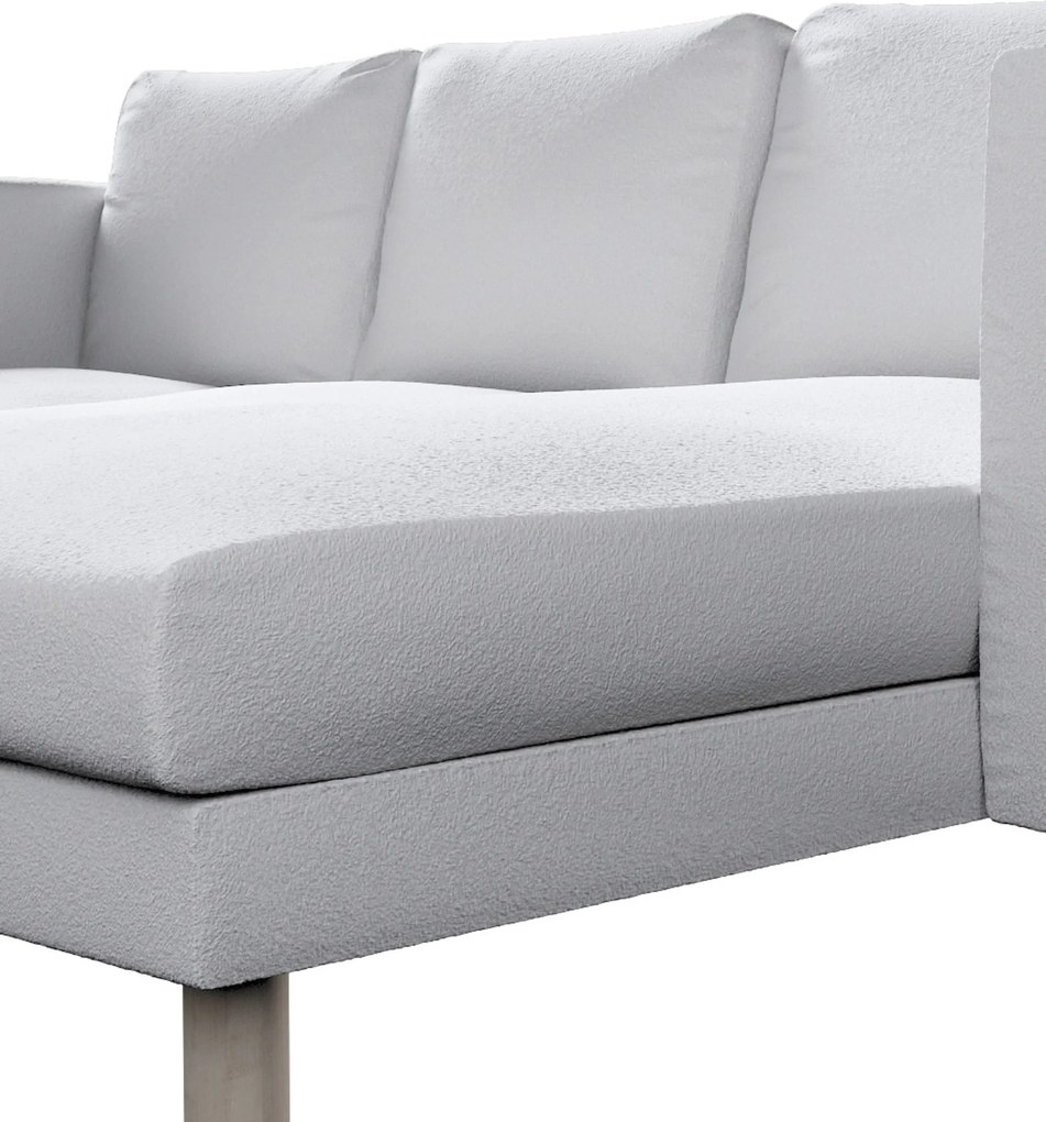 Potah na pohovku IKEA Norsborg 3-místná se šezlongem barva bílá látka pletený vzor
