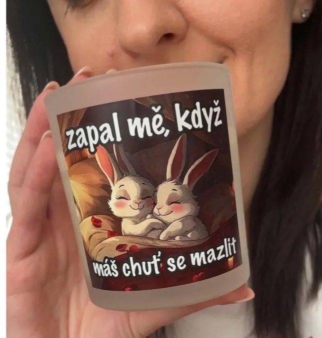Ahome CZ Krásná svíčka s praskajícím knotem Zapal mě, když máš chuť se mazlit