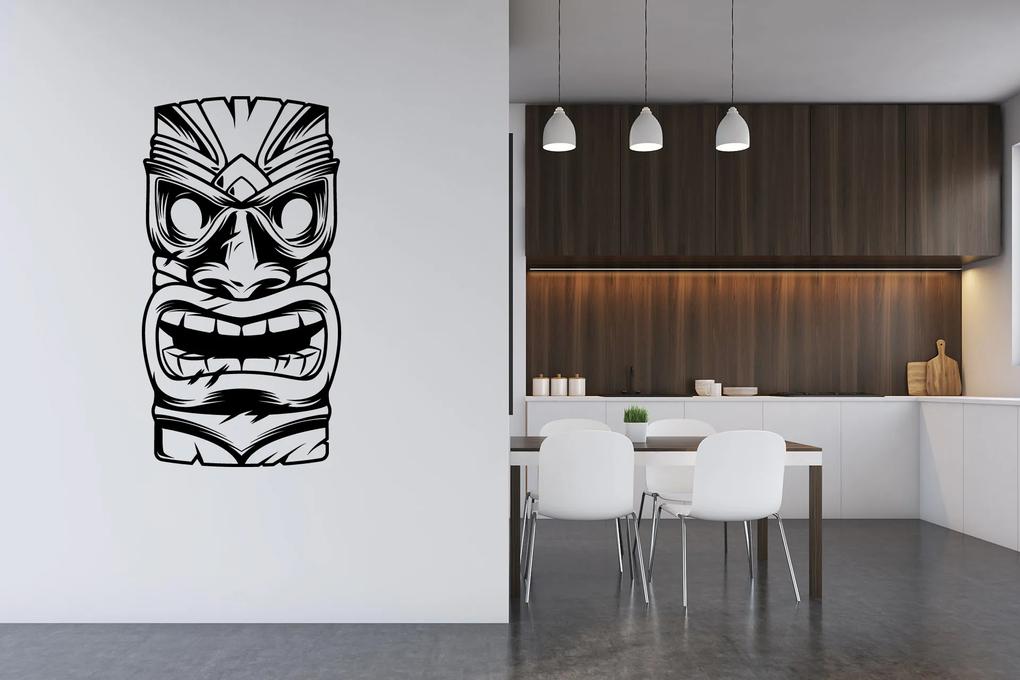 Lepy.cz Samolepka na zeď Havajská maska Velikost (šířka x výška): 35x65cm, Barevná varianta: Světle hnědá