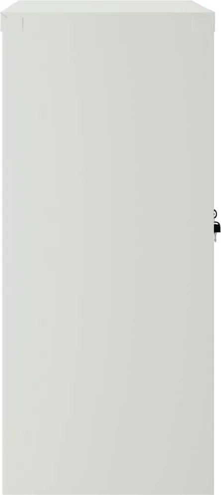 Kancelářská skříň se 2 dvířky šedá 90 cm ocelová 20114