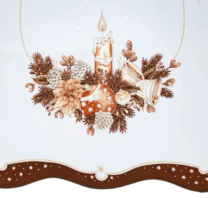 Vánoční ubrus - hnědá obdelník 50x100 cm | BIANO
