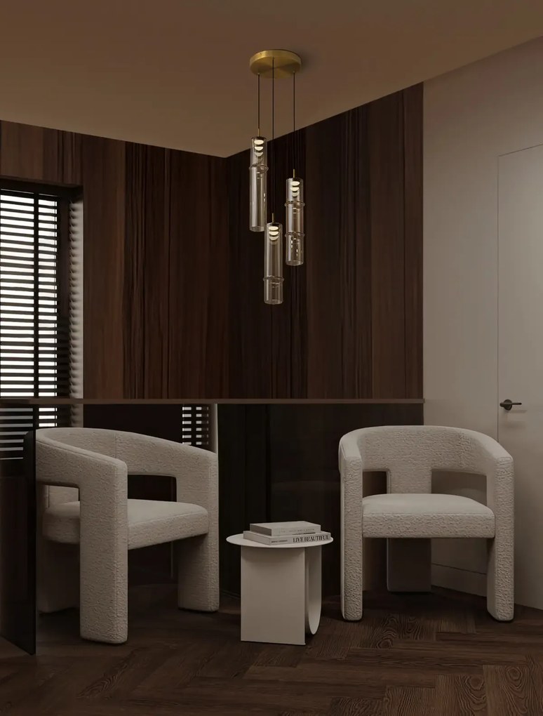 Designový lustr Sano 3 Zlatá